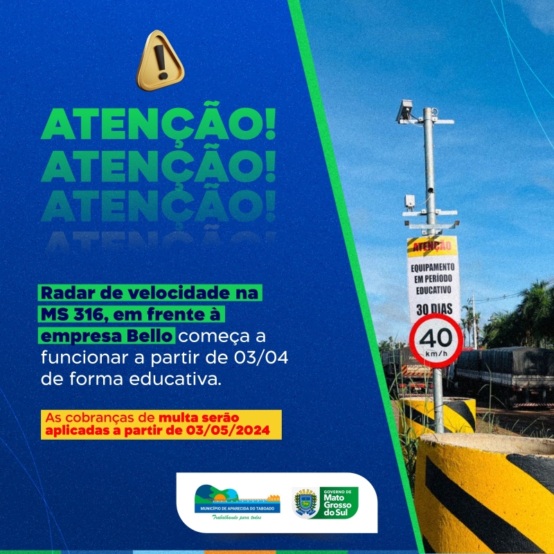 Radar de velocidade foi implantado em frente ao Frigorífico Frango ...