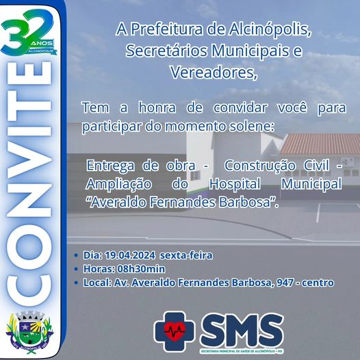 Alcinópolis inaugura expansão do Hospital Municipal Averaldo Fernandes ...