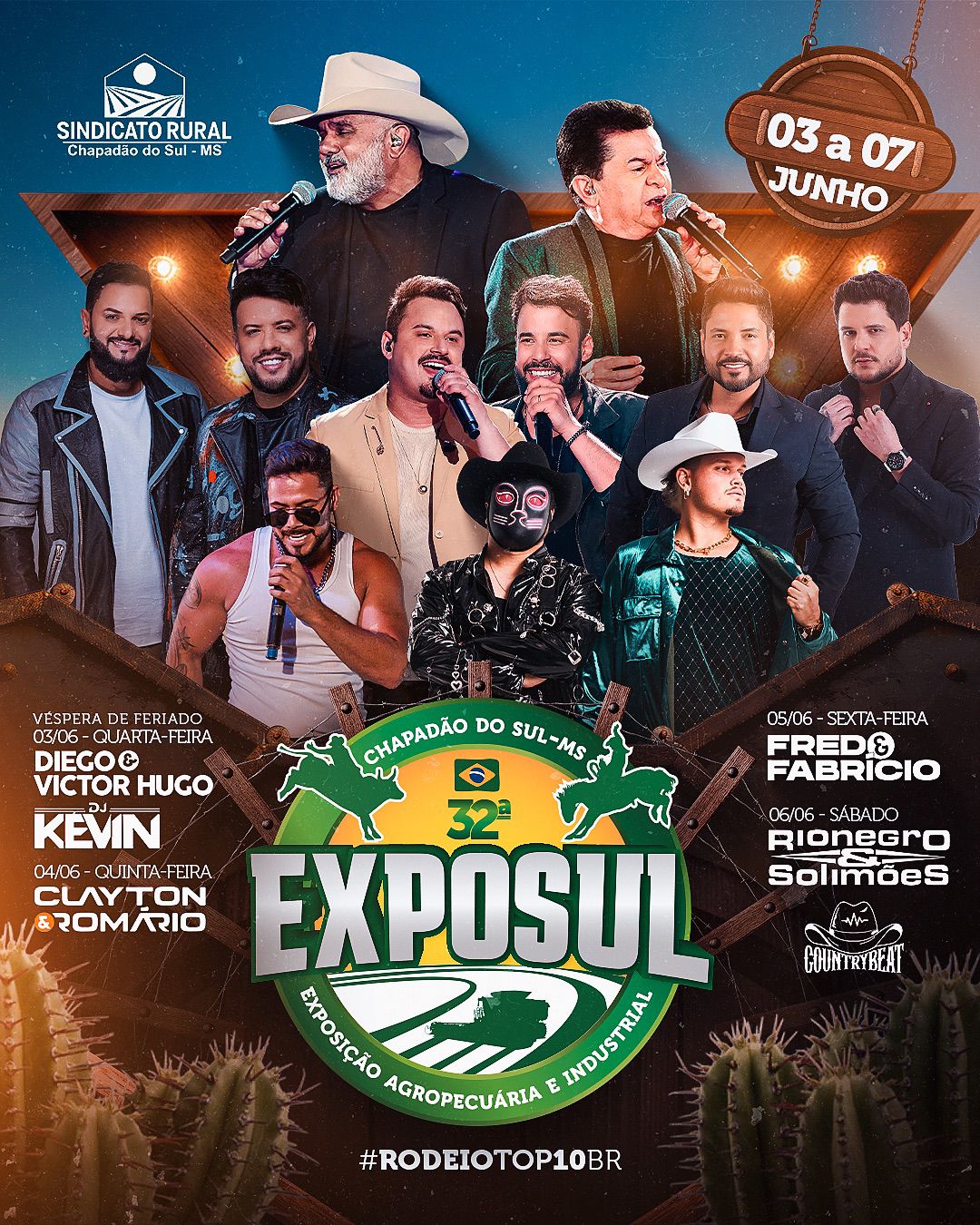 Exposul 2026 define grade de shows com Rio Negro & Solimões e Diego ...